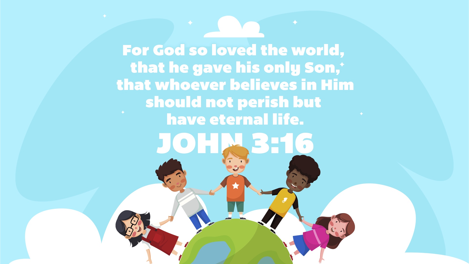 Social Graphics: John 3:16 Memory Verse - Church Visuals