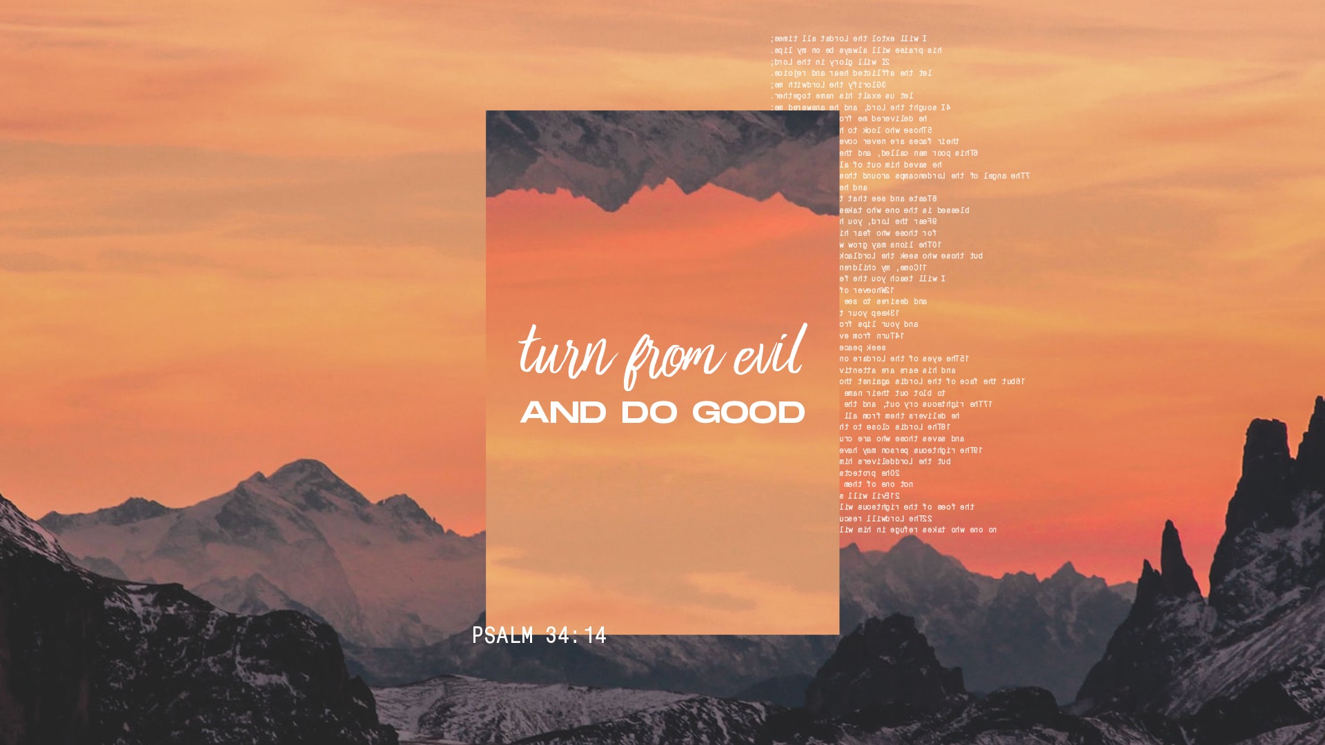 Social Graphics: Psalm 34:14 - Church Visuals