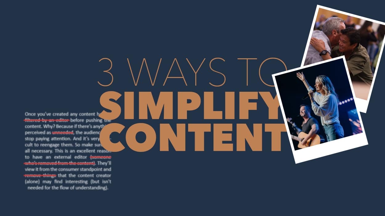 3 Ways to Simplify Content on Social Media - Church Visuals