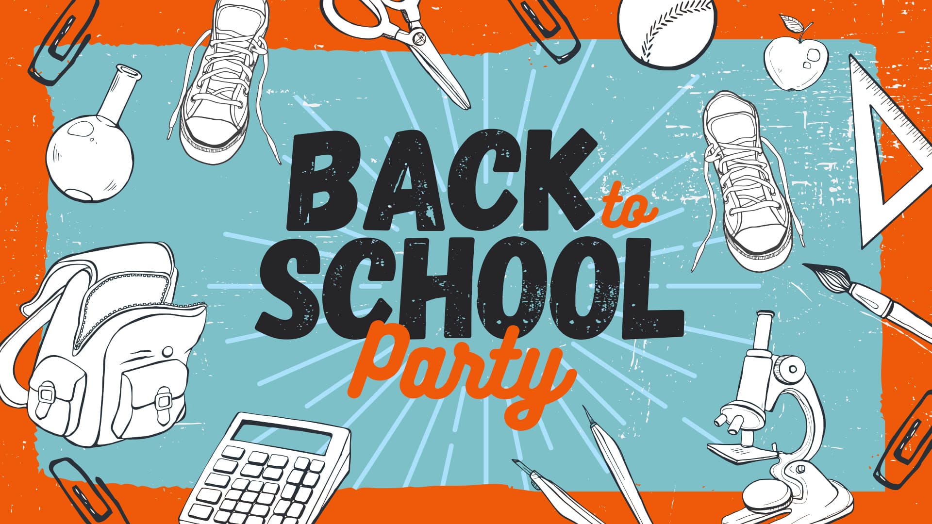 Ministry Graphics: Back to School Bash - Church Visuals