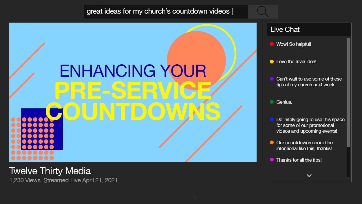 Enhancing your Pre-Service Countdowns - Church Visuals