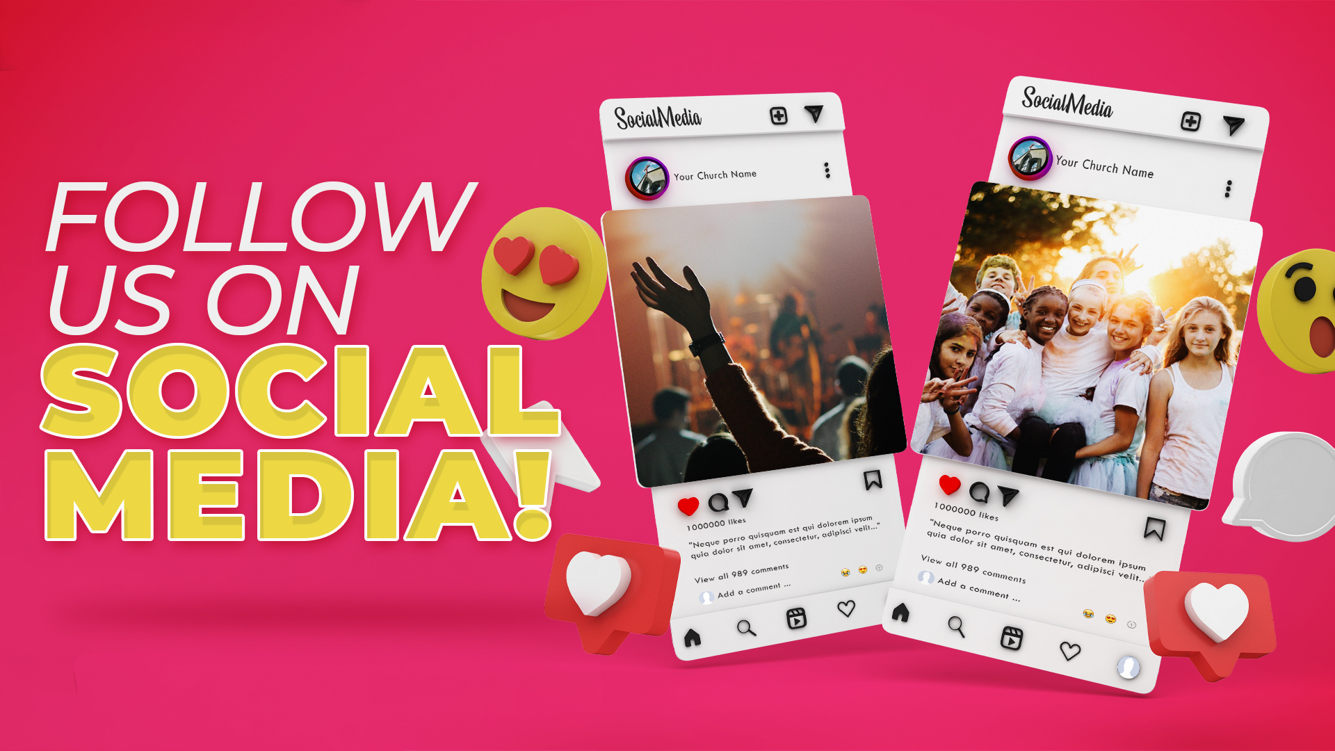 Social Graphics: Follow Us On Social Media - Church Visuals