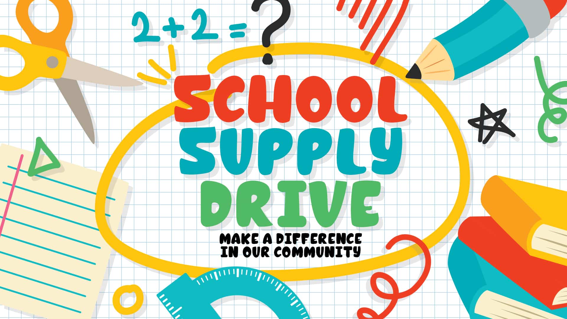 Ministry Graphics: School Supply Drive - Church Visuals