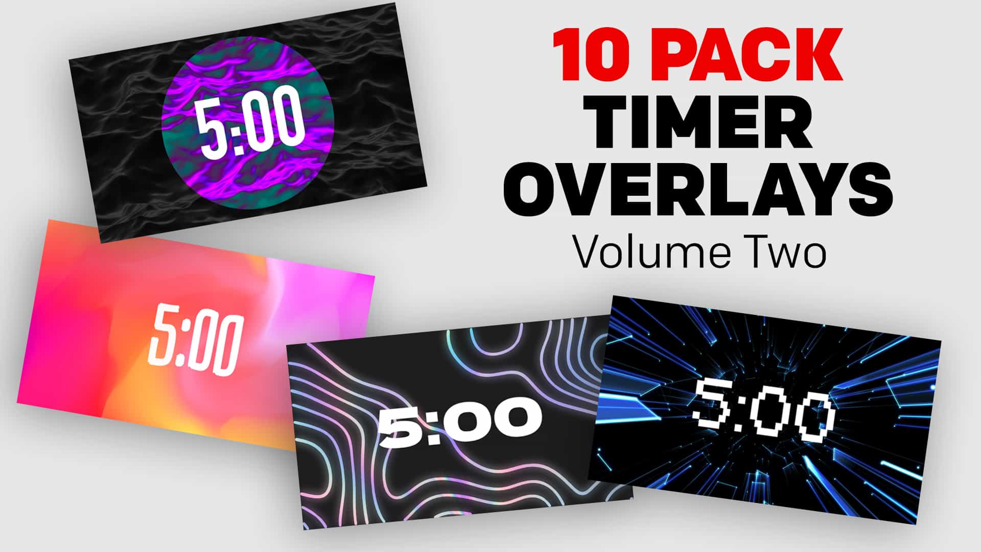 Countdown: Timer Overlays - Volume Twos - Church Visuals