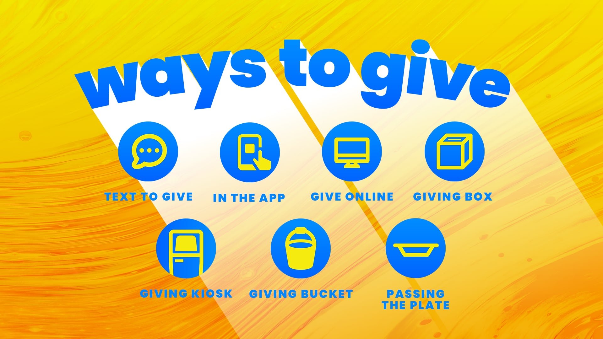 Ministry Graphics: Ways To Give - Church Visuals