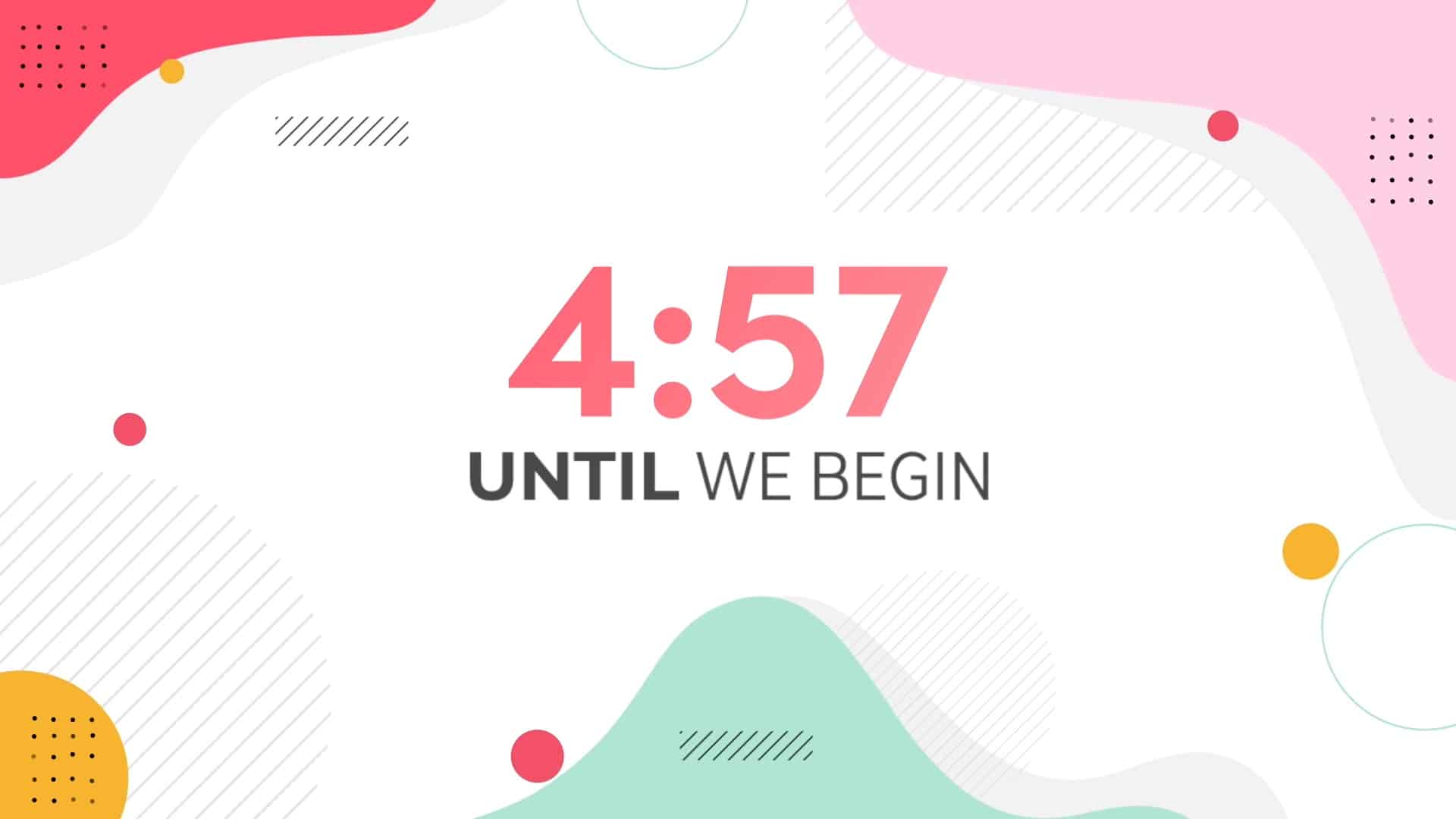 Countdown: Minimal White and Pink Countdown | Church Visuals