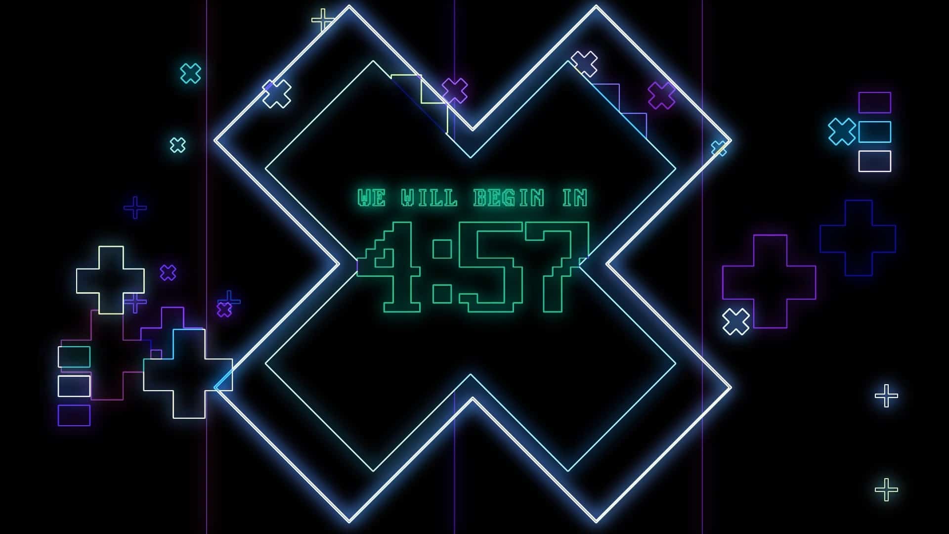 Countdown: 8-Bit Dubstep Neon Effect - Church Visuals