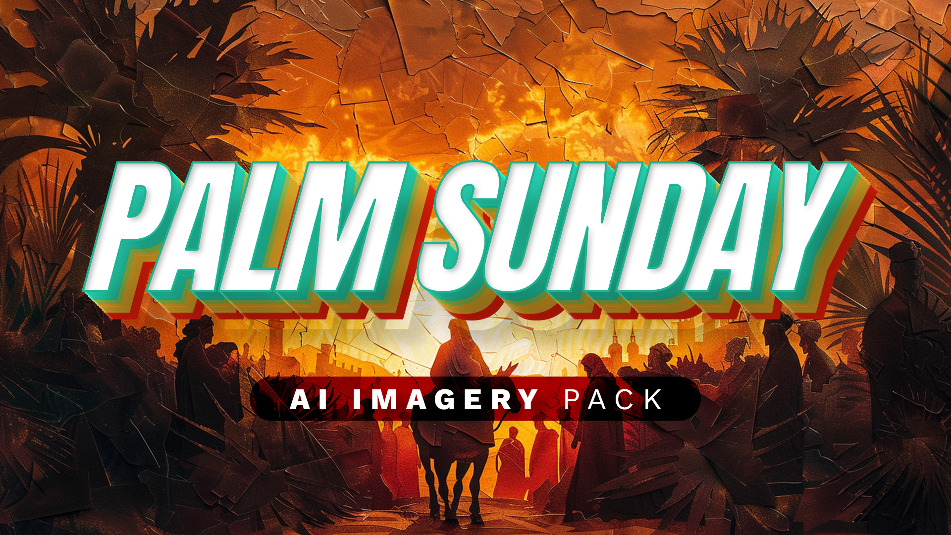 Stock Photos: PALM SUNDAY: AI Imagery Pack - Church Visuals