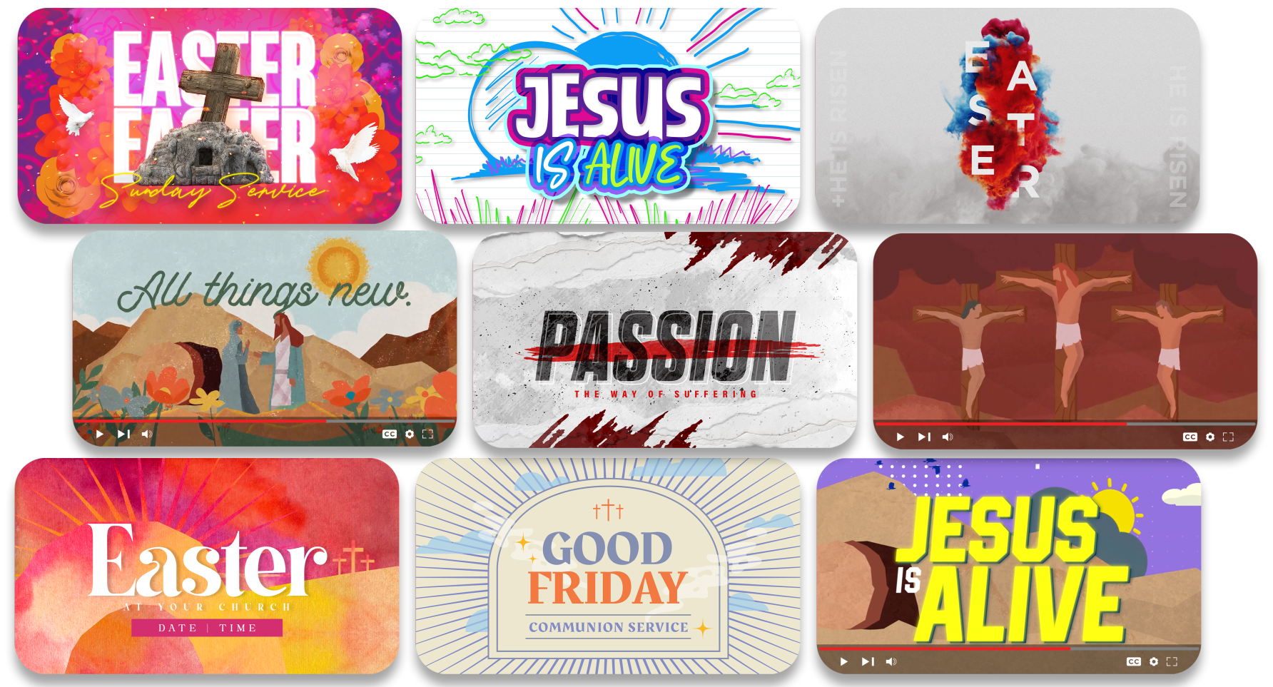 Easter Sermon Series Videos & Graphics - Church Visuals