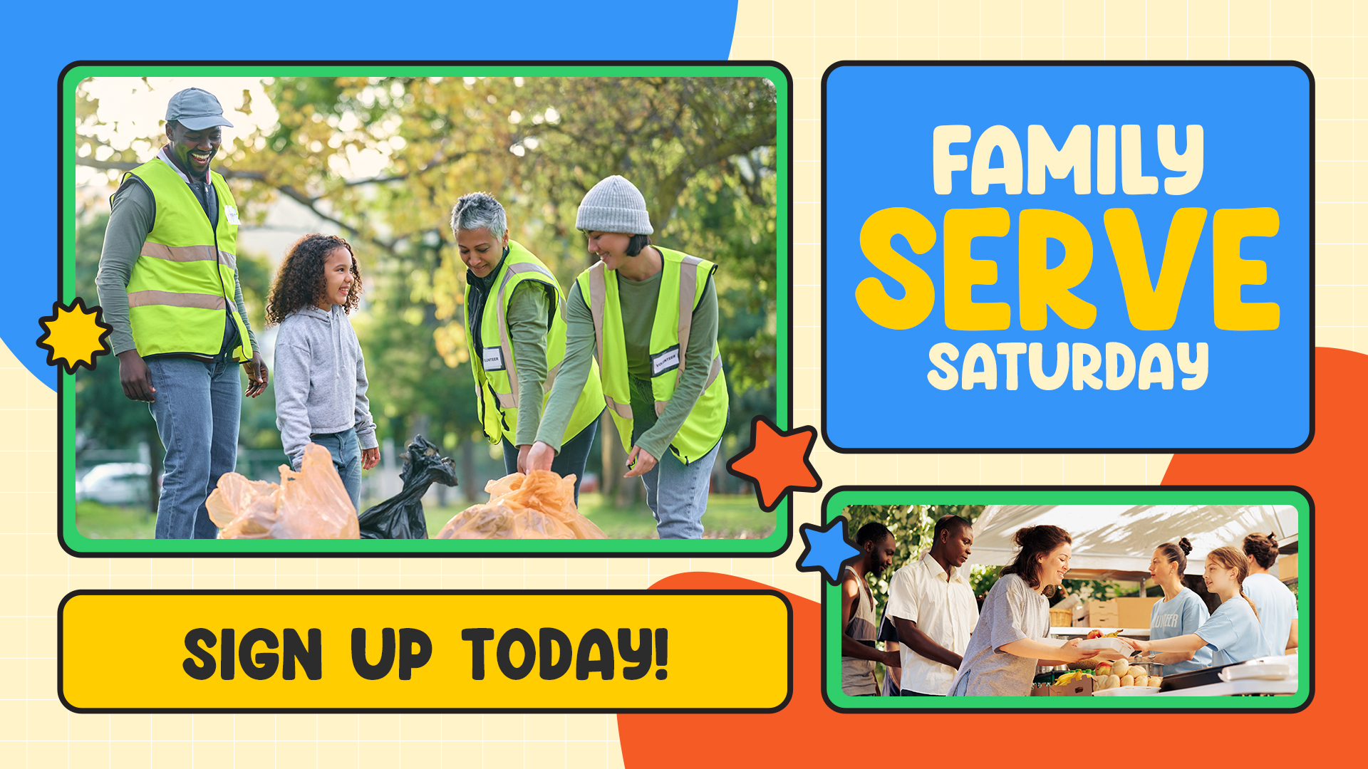 Ministry Graphics: Family Serve Saturday - Church Visuals