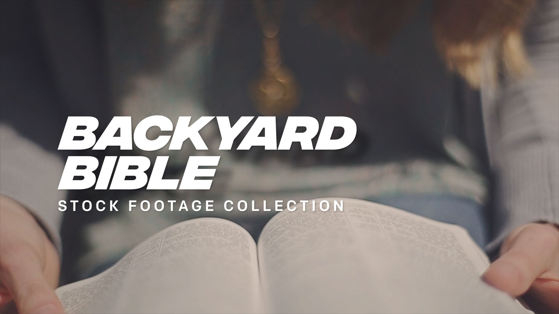 Stock Video: Backyard Bible – Outdoor Bible Reading Stock Video Footage