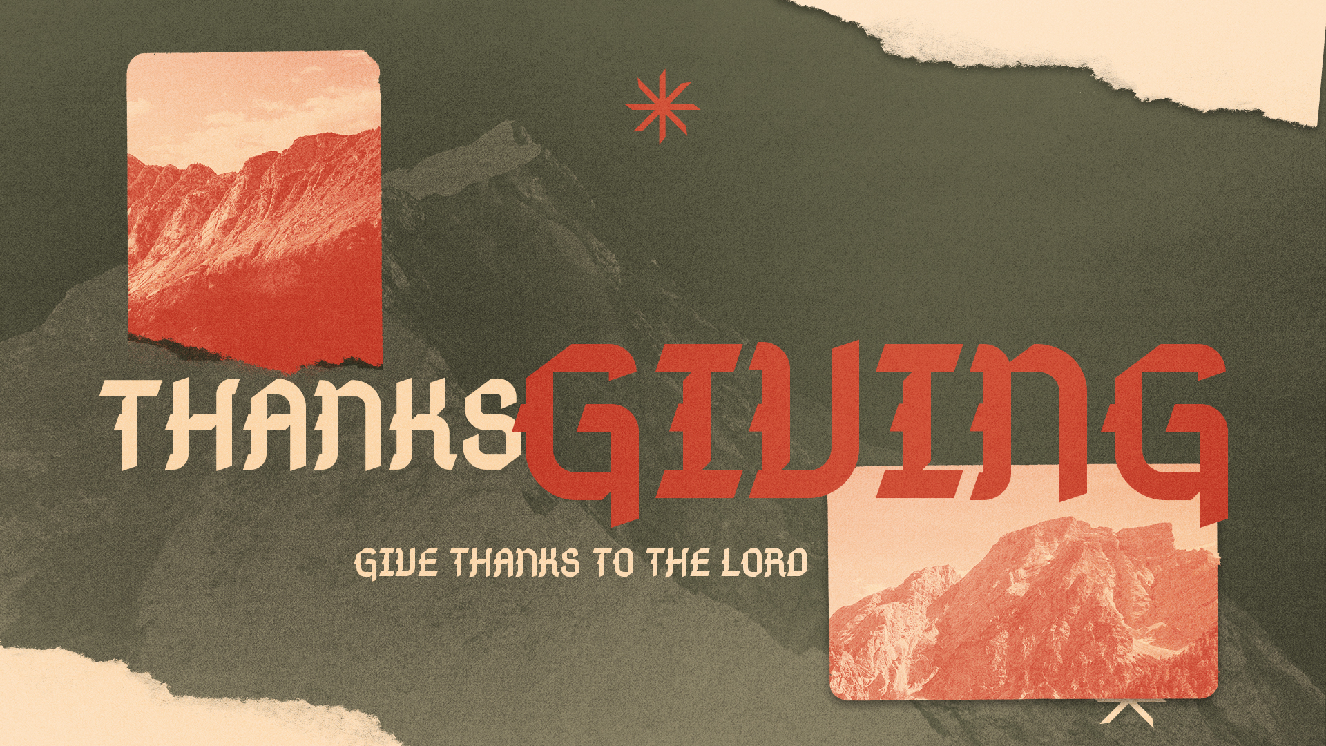 Ministry Graphics: Thanksgiving Give Thanks to the Lord Church Graphics