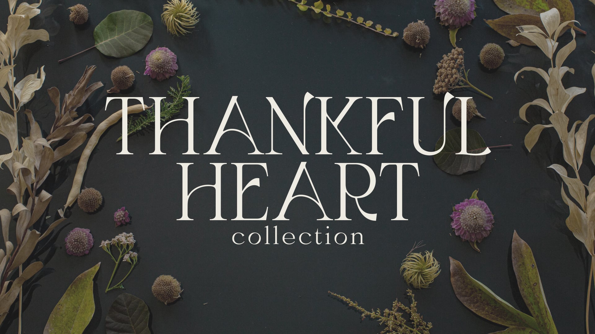 Motion Graphics: Thankful Heart Leaves and Flowers Motion Backgrounds