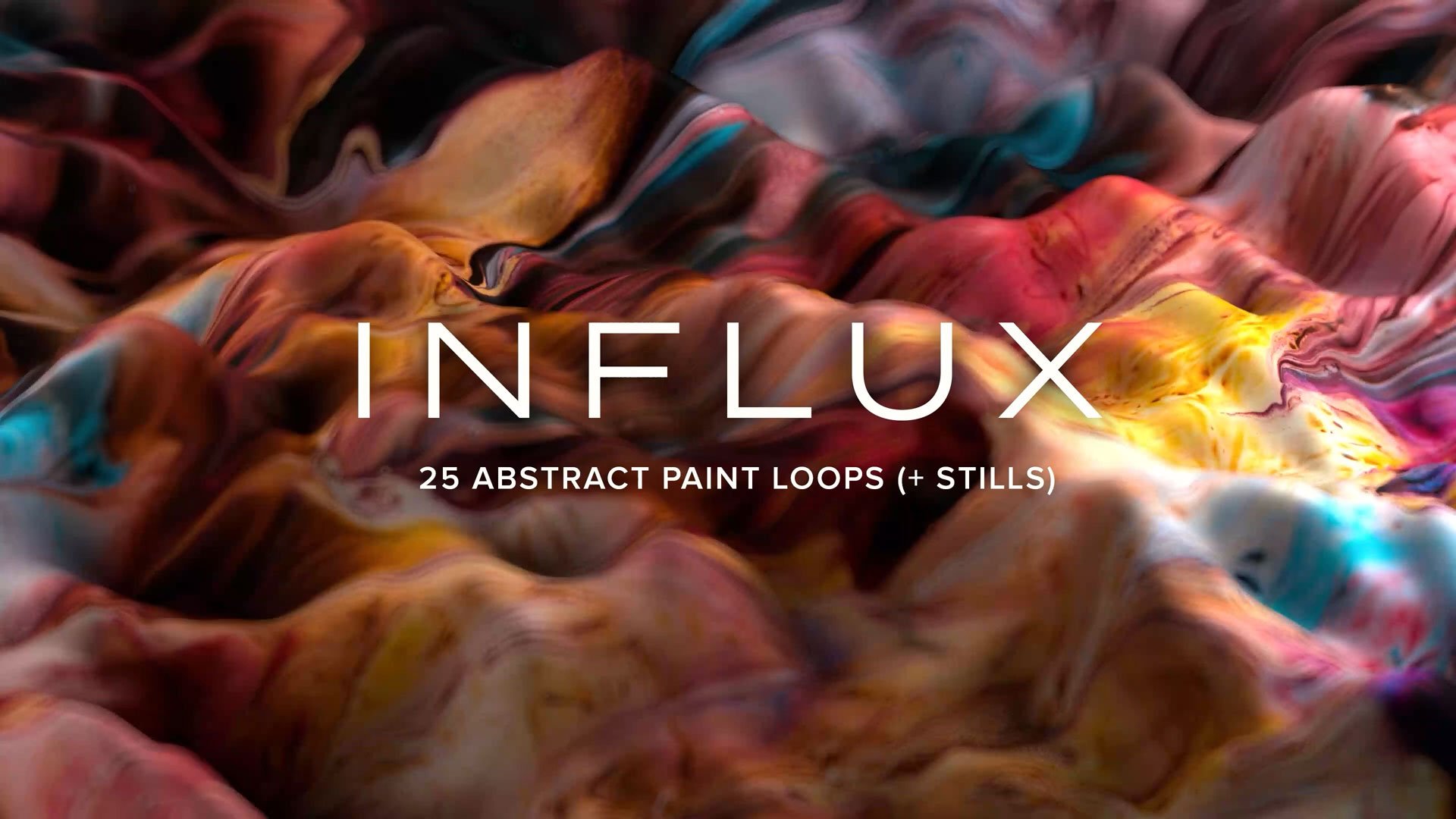 Motion Graphics: Influx Theme Pack – 3D Vibrant Paint Wave Worship Backgrounds