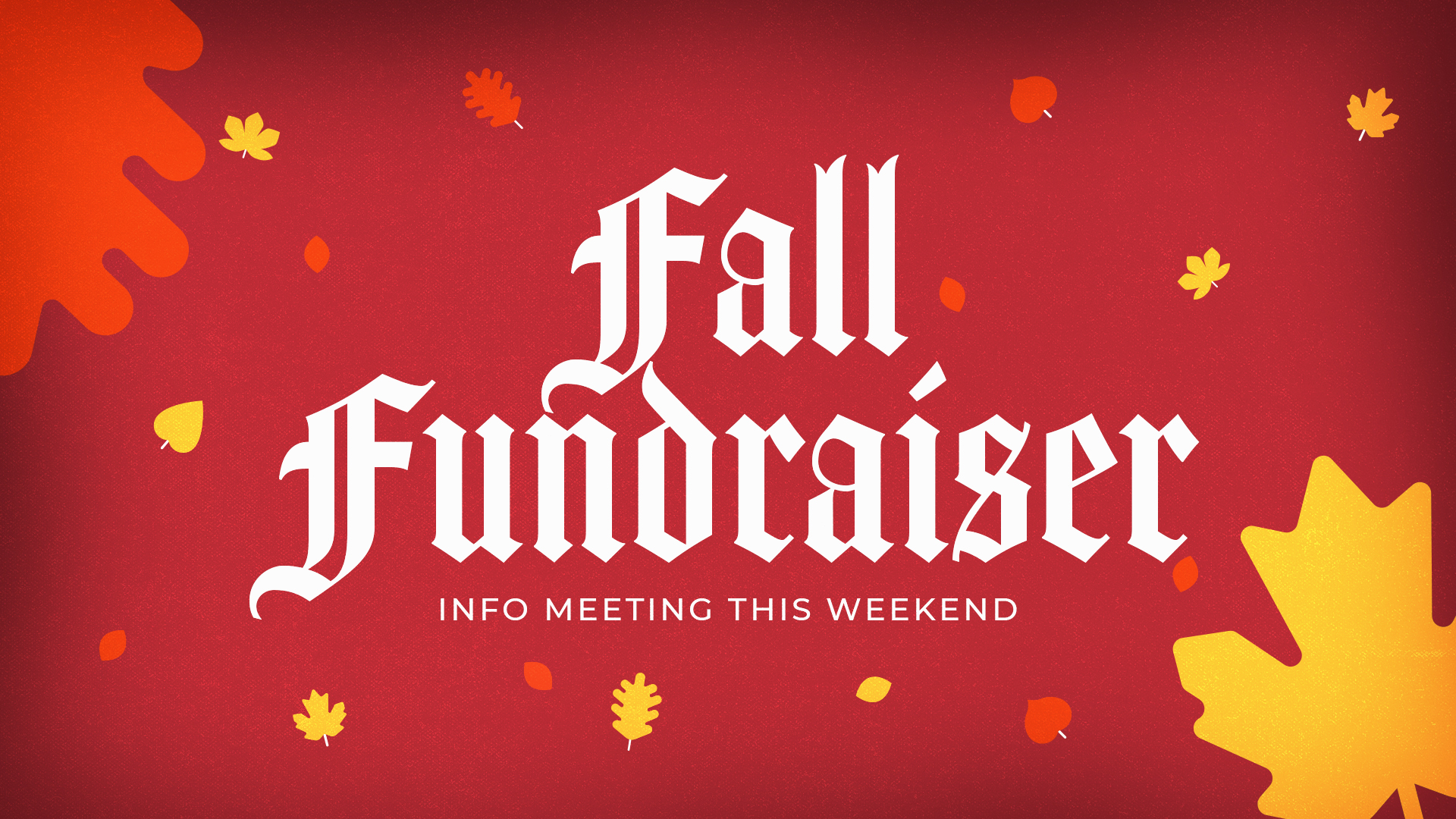Ministry Graphics: Fall Fundraiser Church Graphic