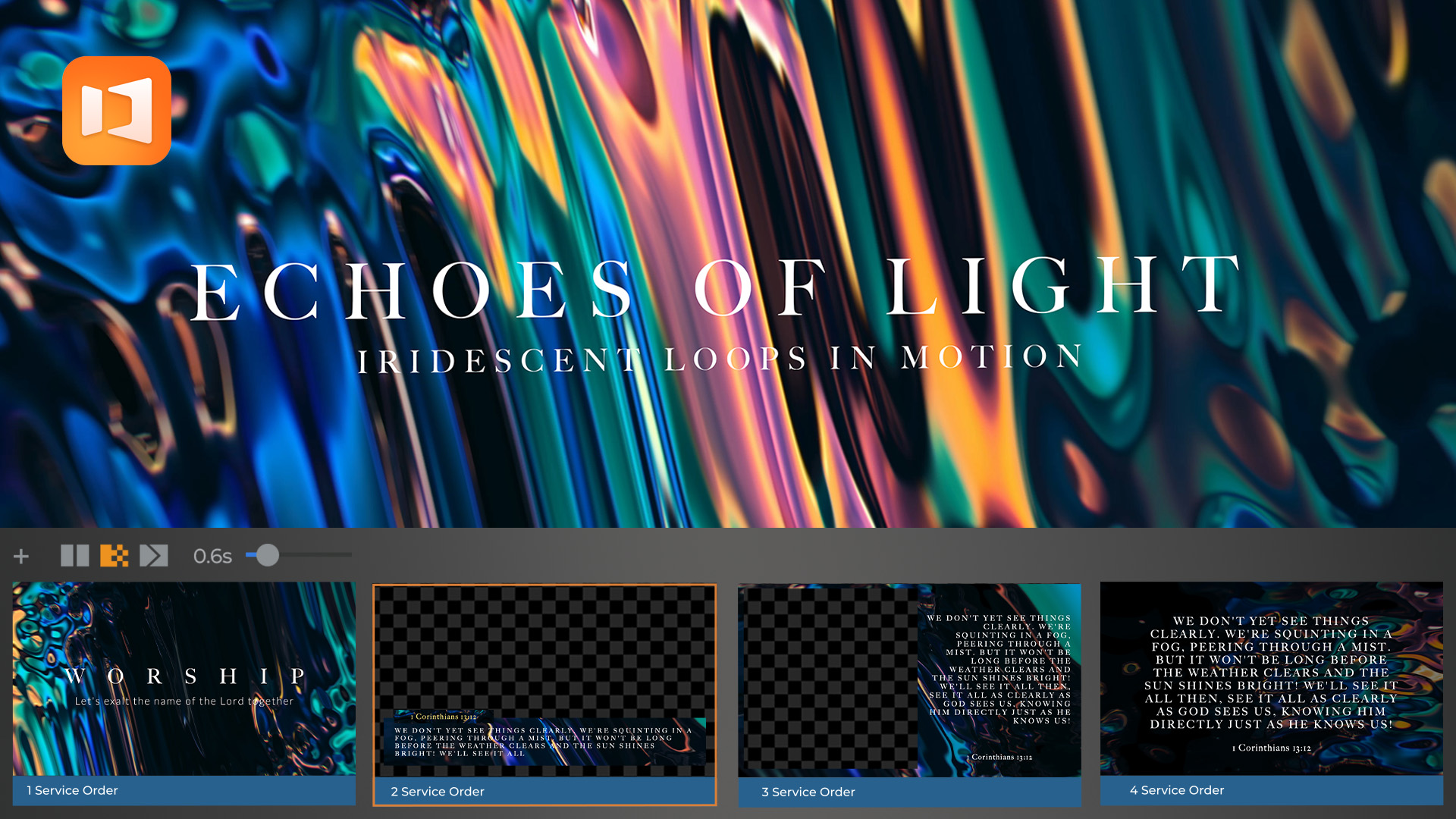 ProPresenter Theme: Echoes of Light ProPresenter Theme | Iridescent ...