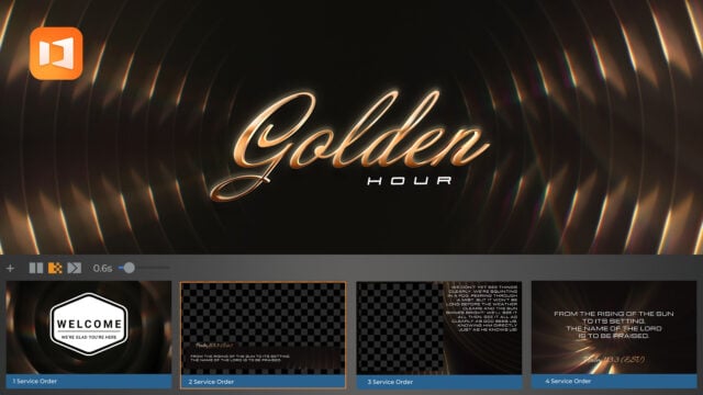 Motion Graphics: Golden Hour Theme Pack - Elegant Church Visuals Collection