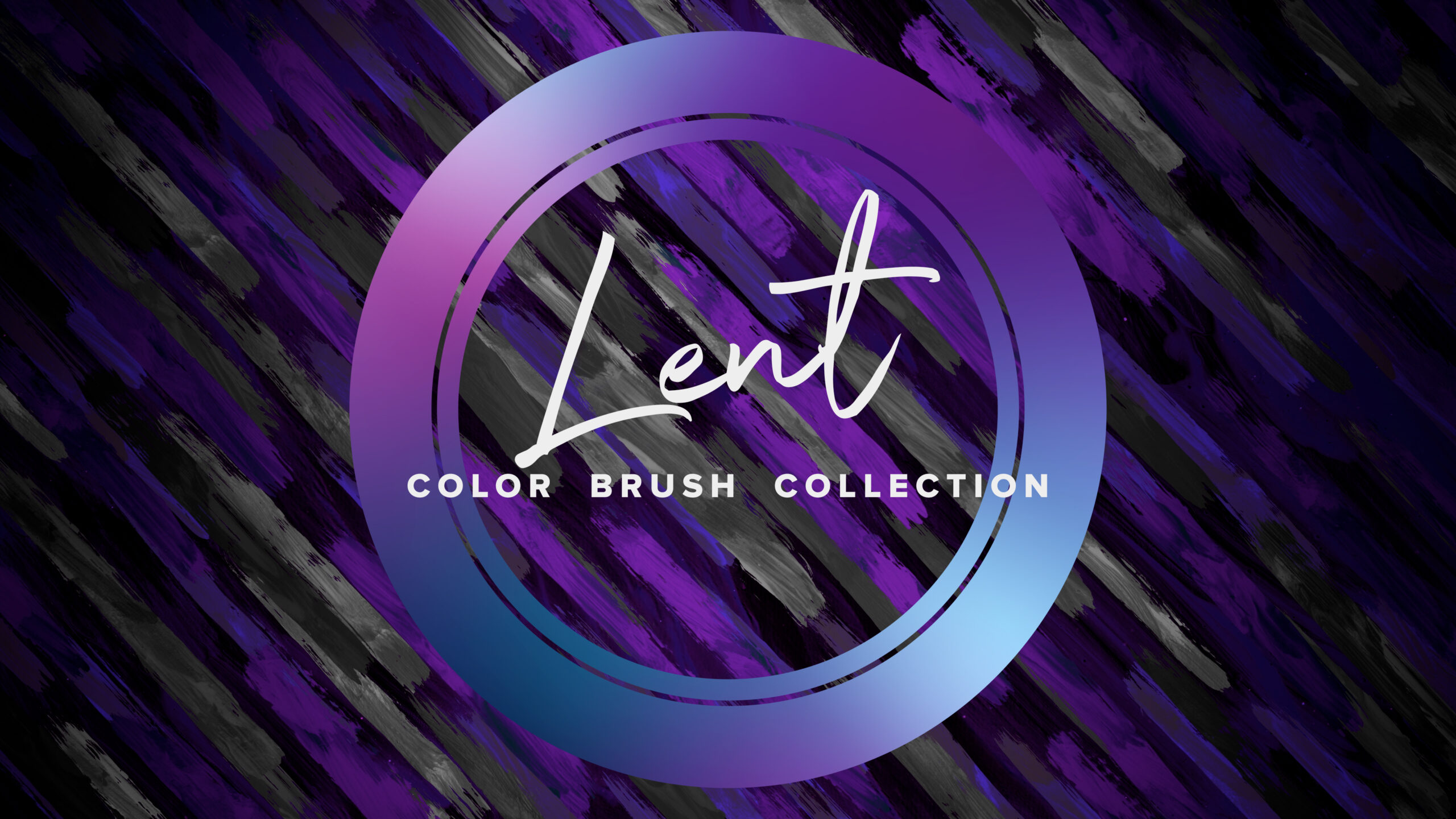 Motion Graphics: Lent Color Brush Theme Pack - Purple Church Graphics ...