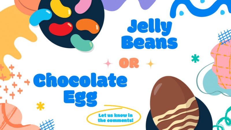 Social Graphics: Jelly Beans or Chocolate Egg Socials - Easter Engagement